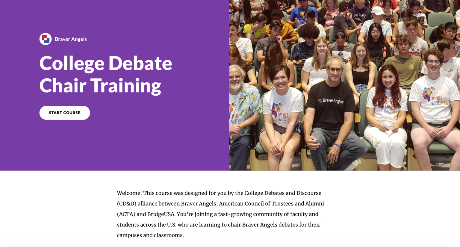 Access the College Debates Chair Training eCourse - American Council of ...