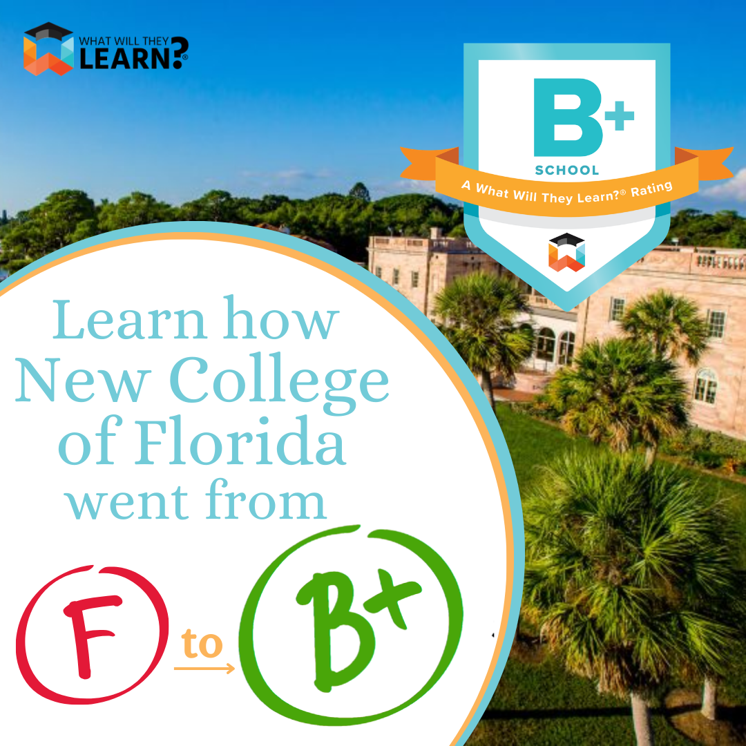 Rising from an F to a B+ in ACTA’s Annual Ratings, New College of ...